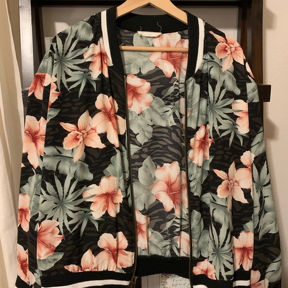 Lush | Jackets & Coats | Hawaiian Bomber Jacket | Poshmark